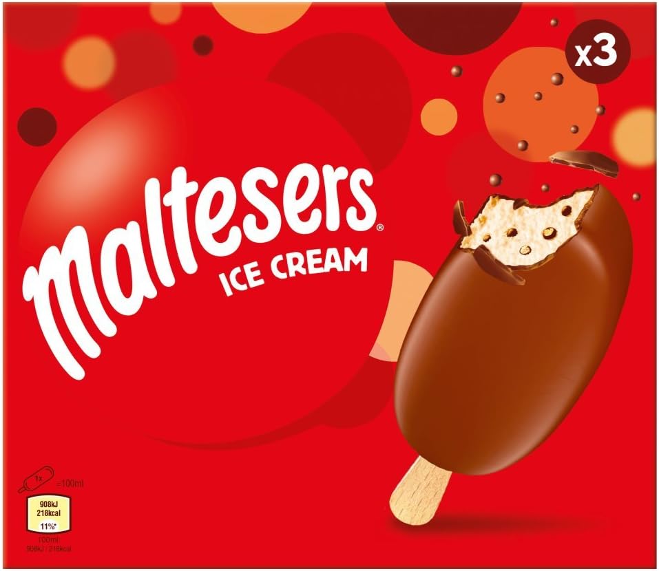 Maltesers Chocolate Ice Cream Sticks, 3 x 100ml (Frozen) : Amazon.co.uk ...