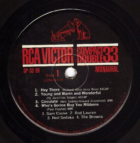 Sam Cooke/Rod Lauren/Neil Sedaka/The Browns - Hey There/Young And warm ...