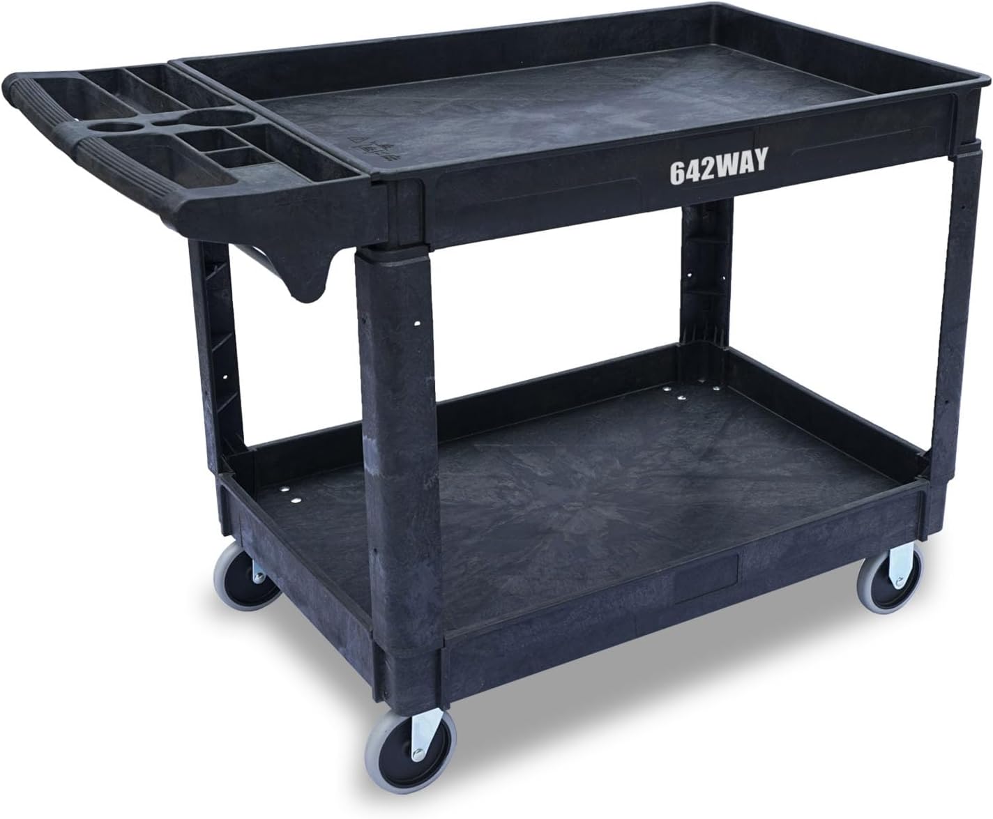 Amazon.com: TUFFIOM Plastic Service Utility Cart with Wheels, 550lbs ...