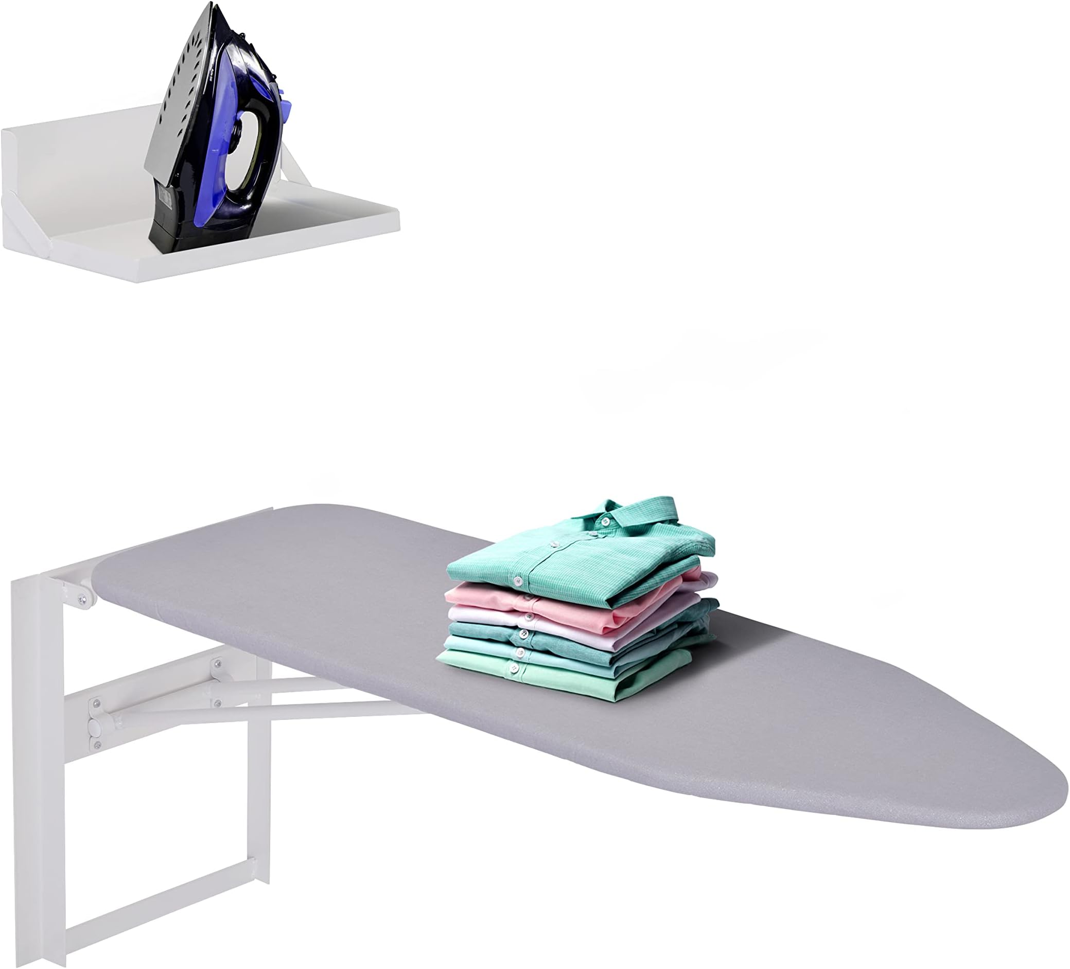 Amazon.com: MYOYAY Wall-Mounted Ironing Board with Heat Resistant Cover ...