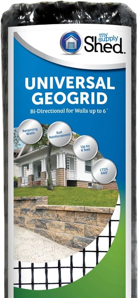 Amazon.com : Grade 3 Bi-Directional Retaining Wall Geogrid, Walls Up to ...