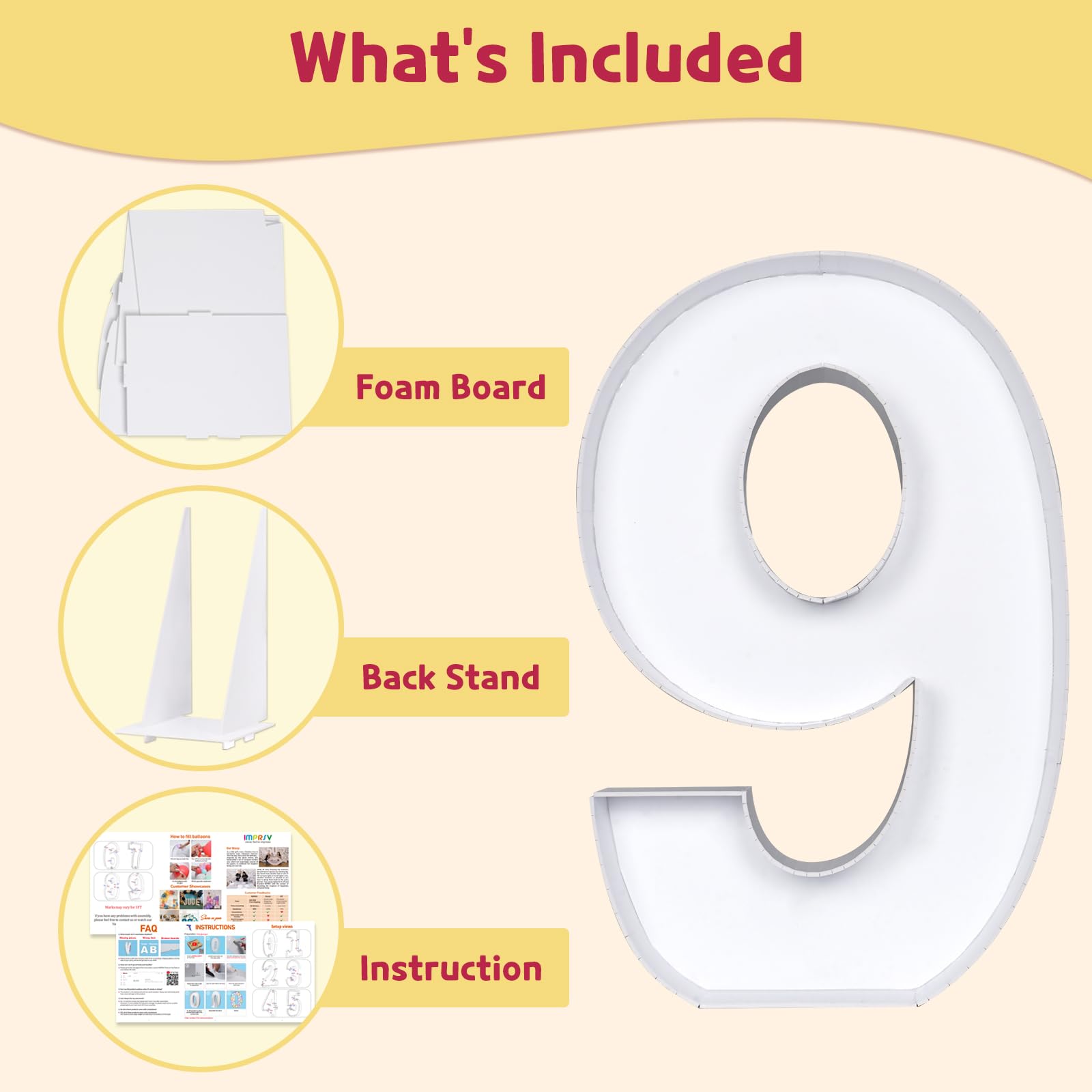 Snapklik.com : Imprsv 3FT Mosaic Numbers For Balloons, Balloon Mosaic ...