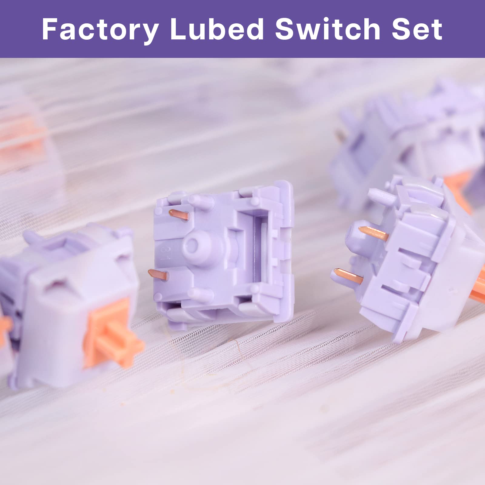 Snapklik.com : EPOMAKER Wisteria Tactile Mechanical Keyboard Switches ...