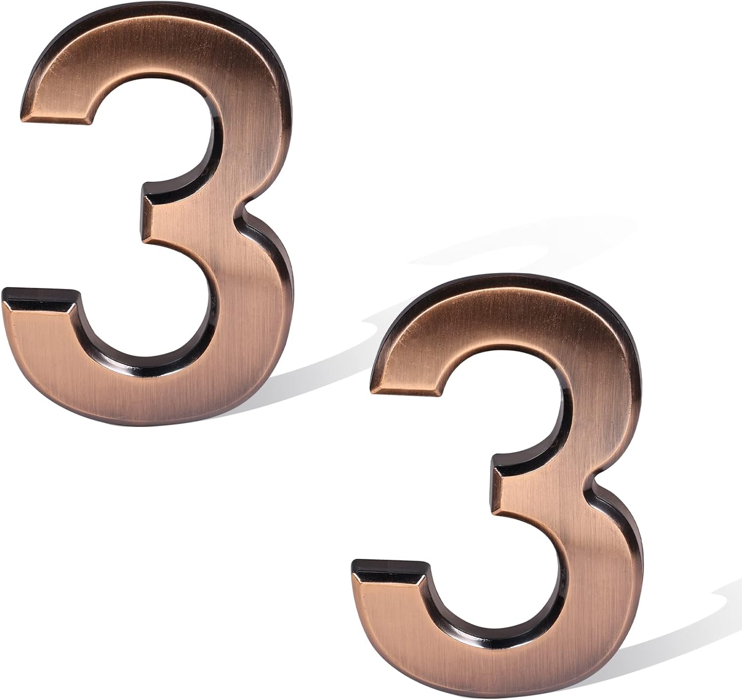 SAVITA 2 Pieces 7cm Bronze Post Box Numbers, Adhesive Address Number ...