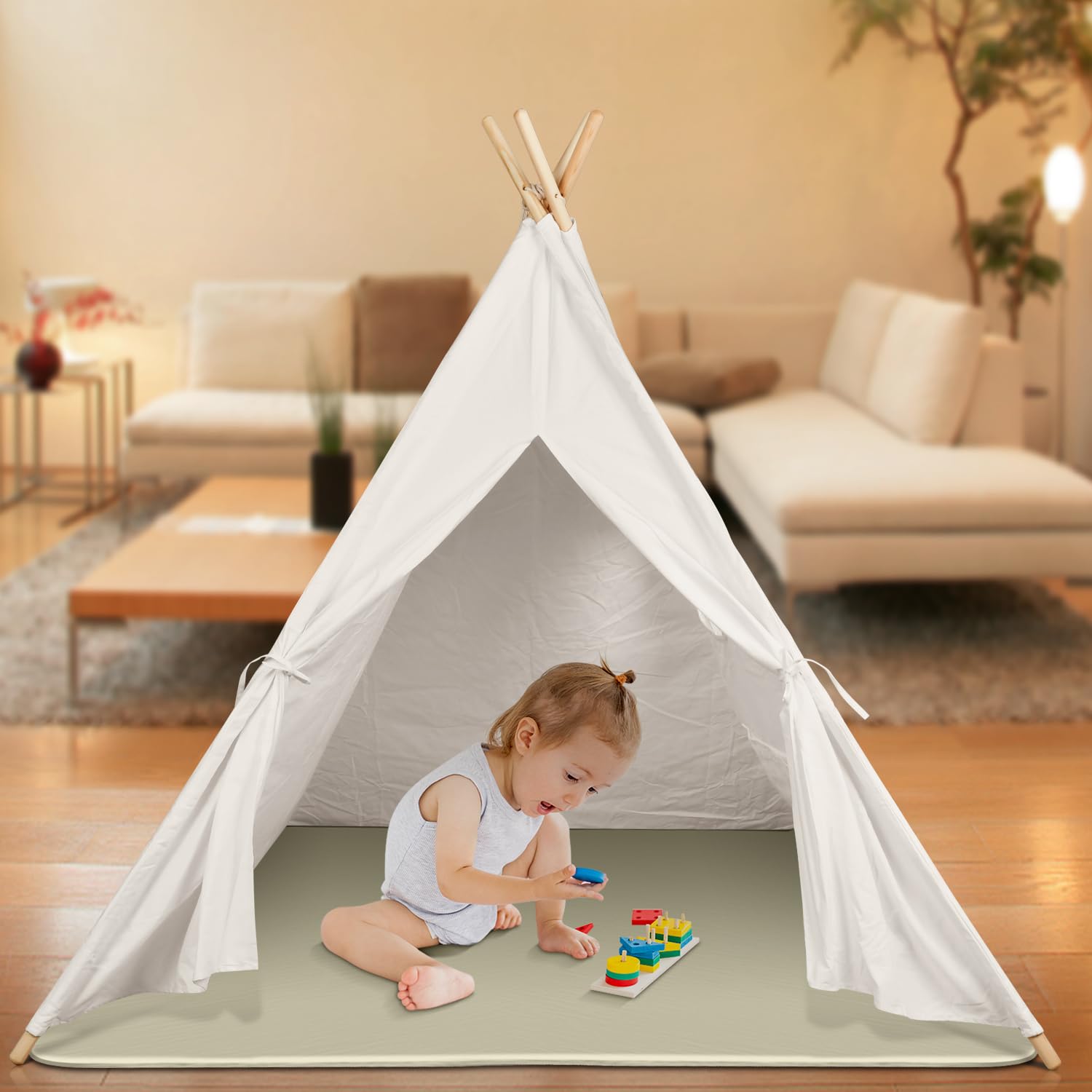 Snapklik.com : Hoybell Baby Play Mat, 43x43 Inch Thicken Portable Self ...