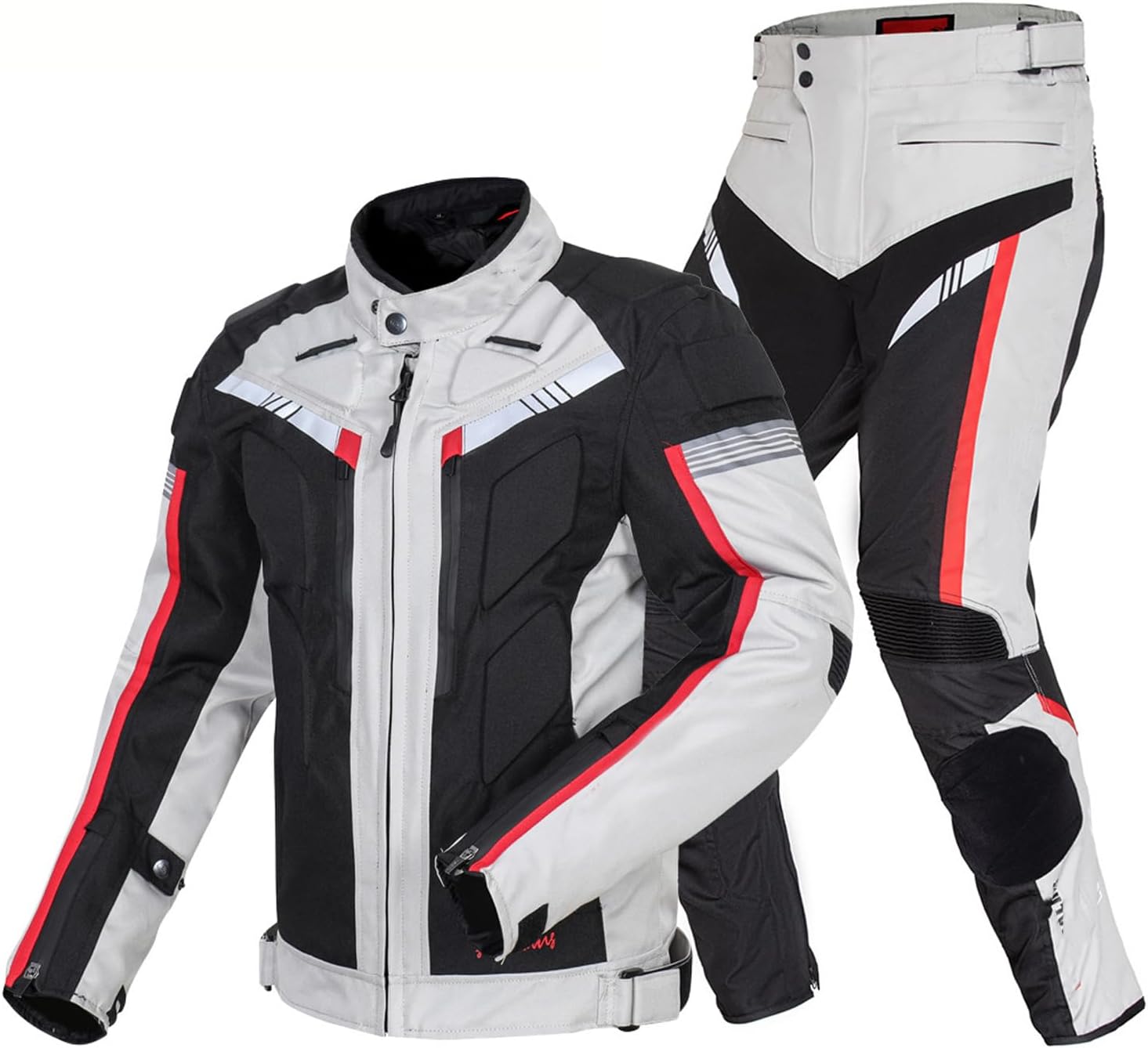 Trajes de moto impermeables de 2 piezas Traje de chaqueta reflectante ...