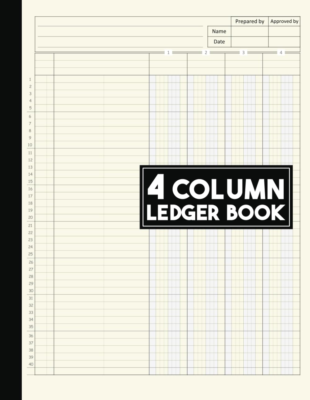 Amazon.com: 4 Column Accounting Ledger Book: Simple Four Column for ...