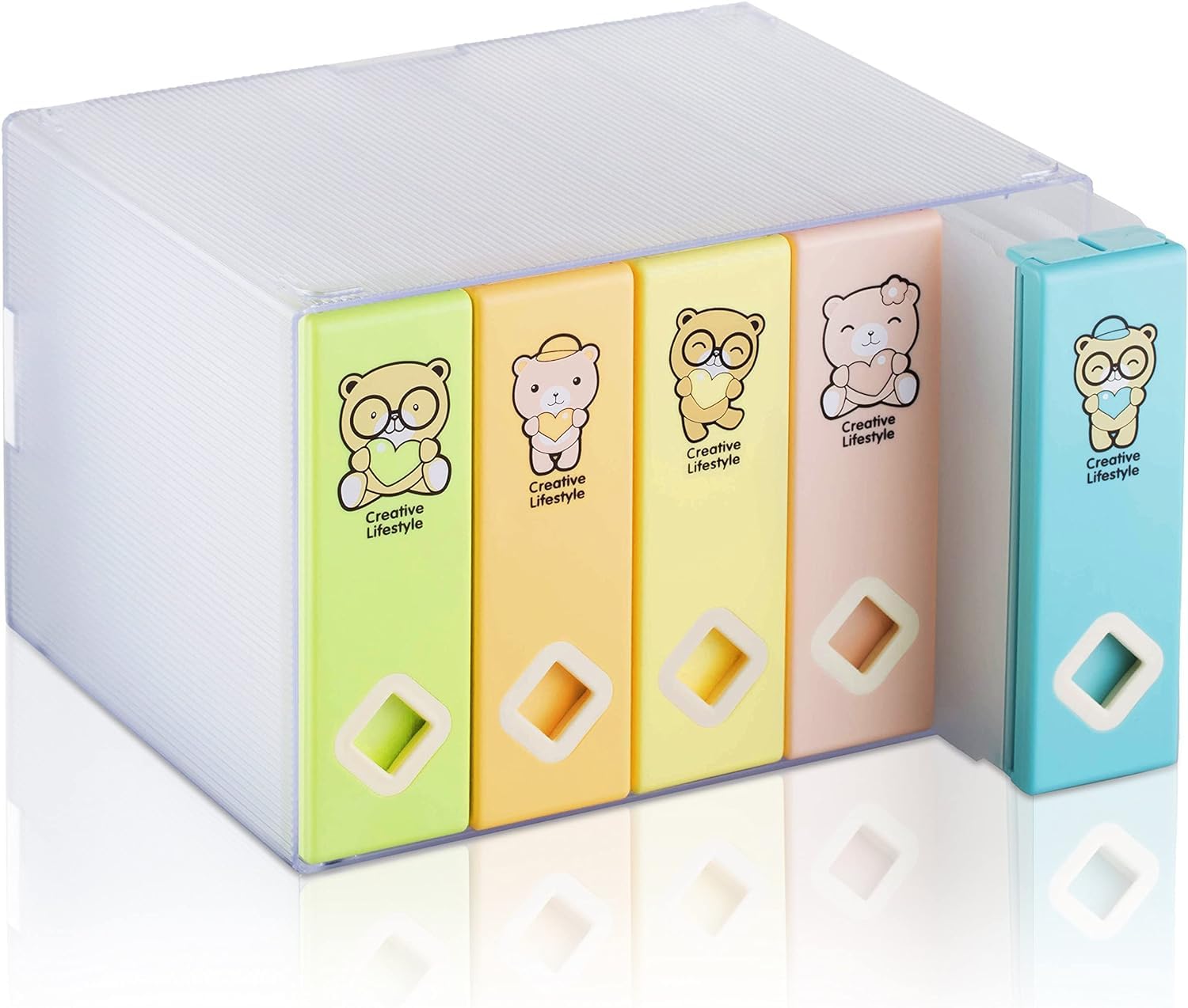 AhfuLife CD Storage Box, Large DVD Storage Boxes - Colorful Space ...