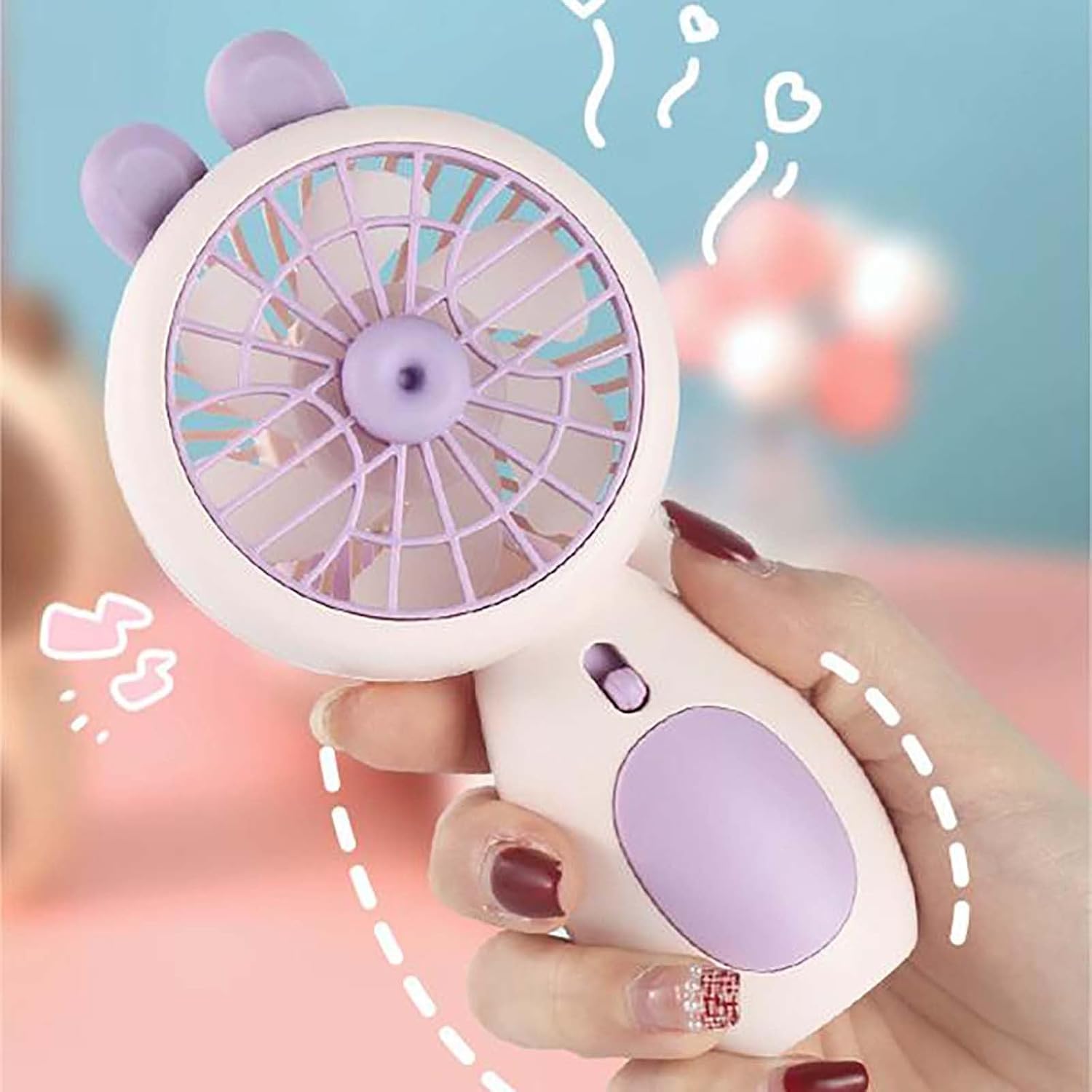 Amazon.com: Handheld Mini Portable Fan, Rechargeable USB Small Fan ...