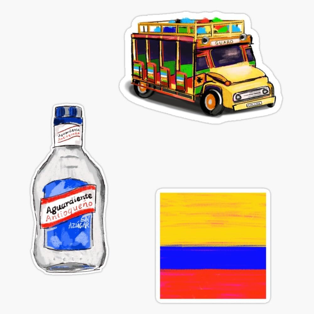 Amazon.com: Sticker (Decal) with Flag of Colombia and USA (Colombian ...