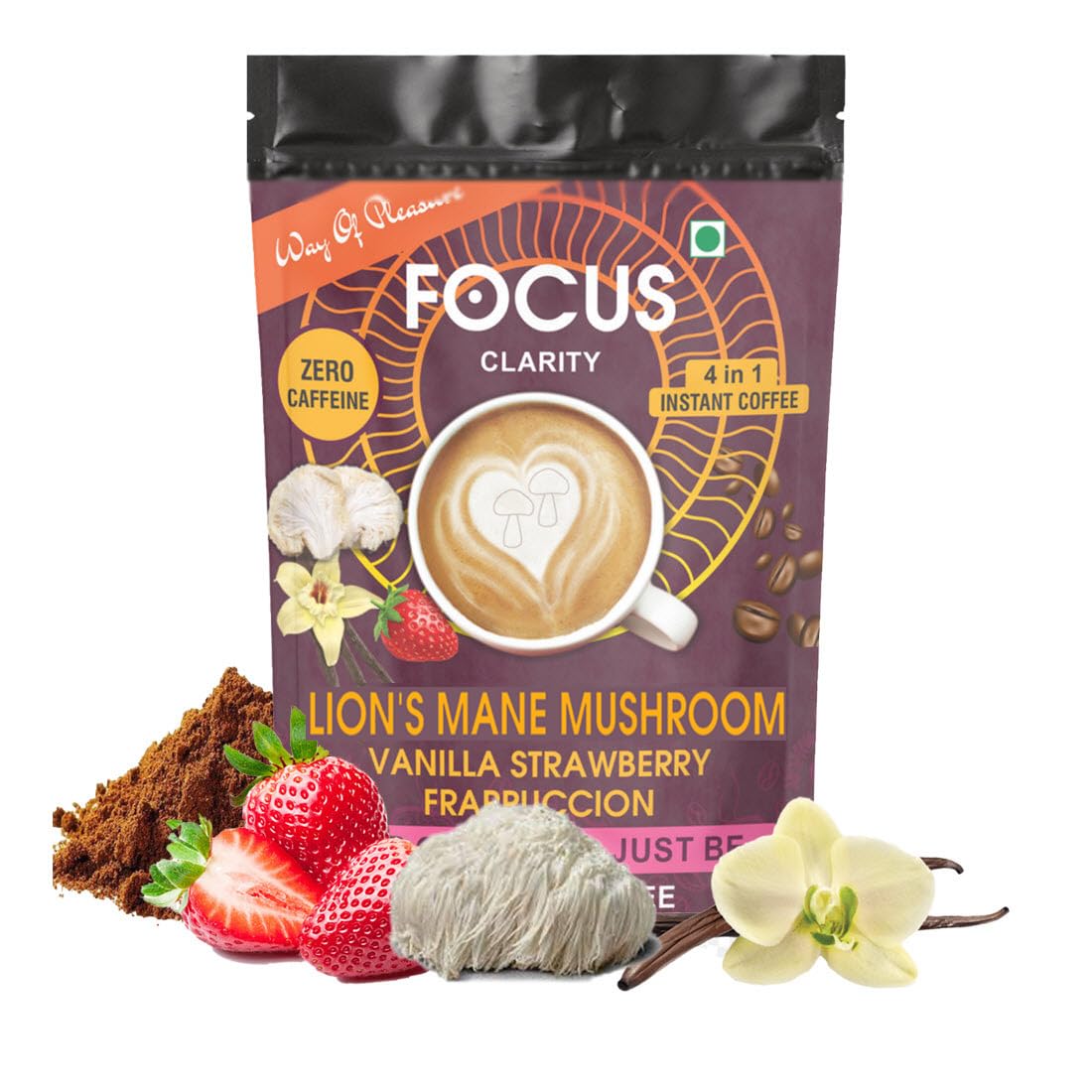 Way Of Pleasure Lion's Mane Mushroom Vanilla Strawberry Frappuccino ...