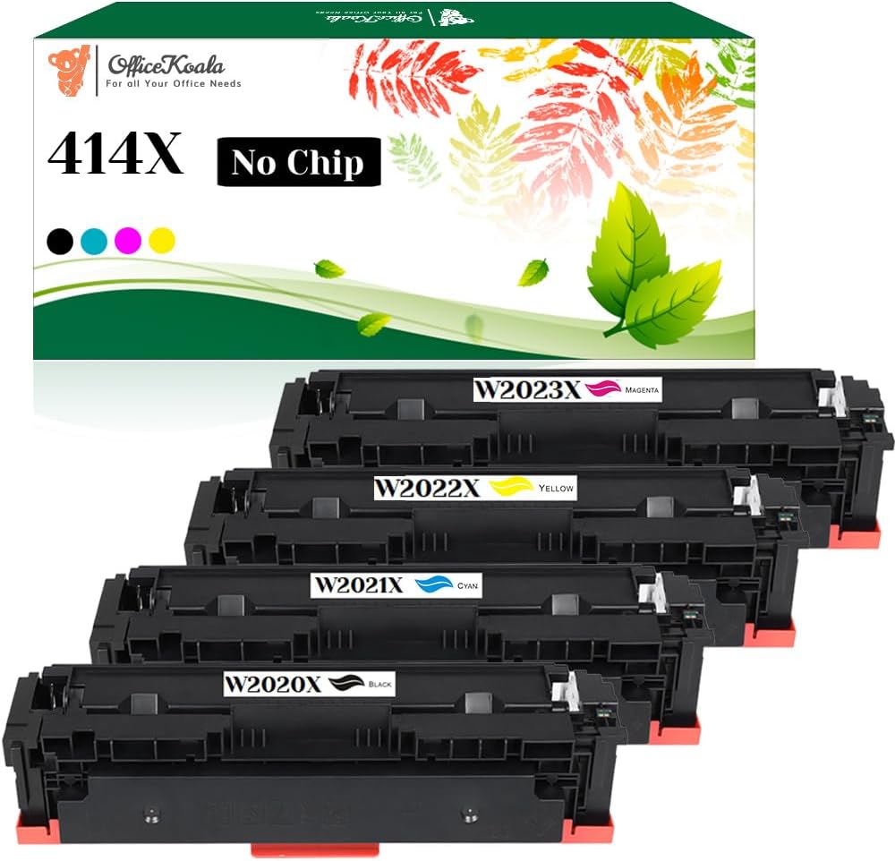 Amazon.com: Office Koala 414X Black/Cyan/Magenta/Yellow Toner ...