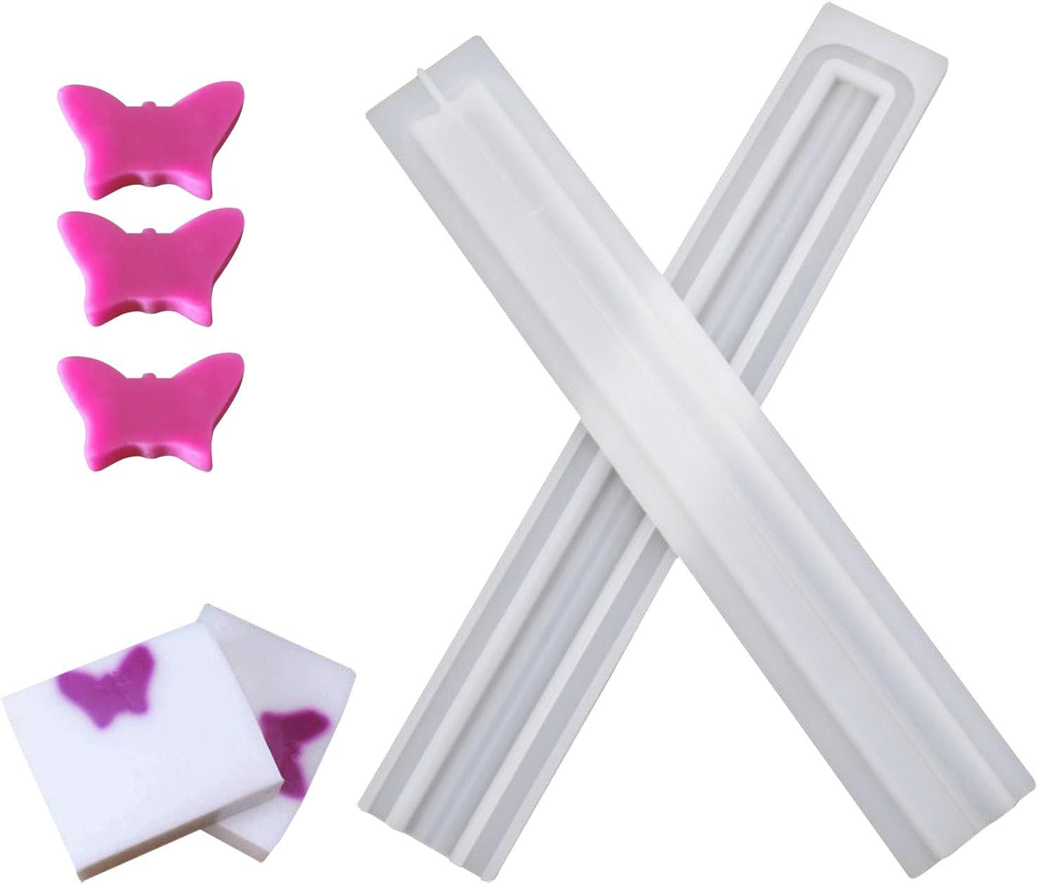 Amazon.com: EchoDone Star Tube Column Silicone Soap Candle Mold Embed ...