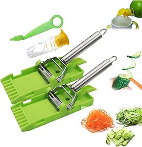 Amazon.com: Cocororo Peeler, Stainless Steel Multifunctional Peeler + Lemon Squeezer + Spiral ...