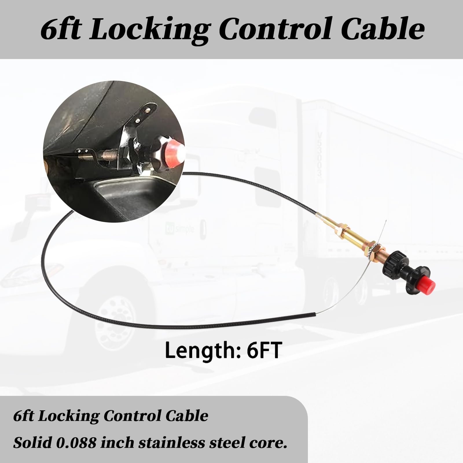 Dump Cable 6FT Vernier Lock Cable - Heavy Duty Adjustable Control Cable ...