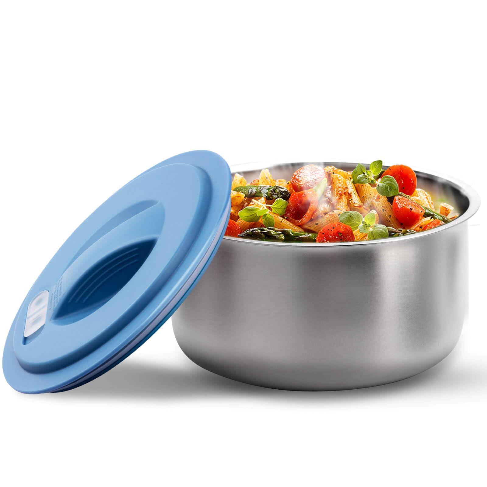 Amazon.com: Aotto Stainless Steel Food Container for 32-Oz Electric Lunch Box - Round Food ...