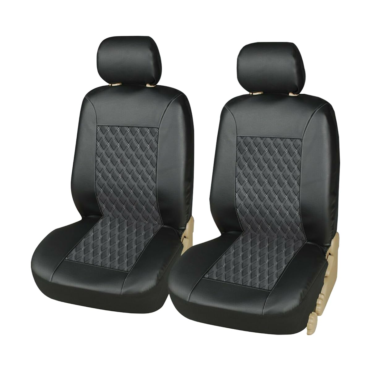 Amazon.com: Mandark 4PCS Car Seat Cover, PU Leather Vehicle Seat ...
