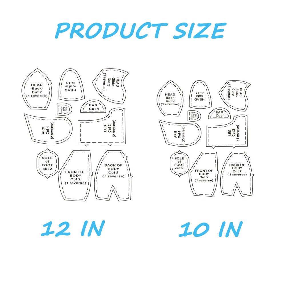 Snapklik.com : LOVEEK Memory Bear Template Ruler Set 10 PCSMemory Bear ...