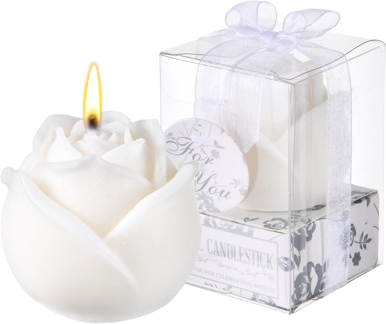 Amazon.com: 24 Boxes of Wedding Candles, Gifts, 24 Wedding Roses ...