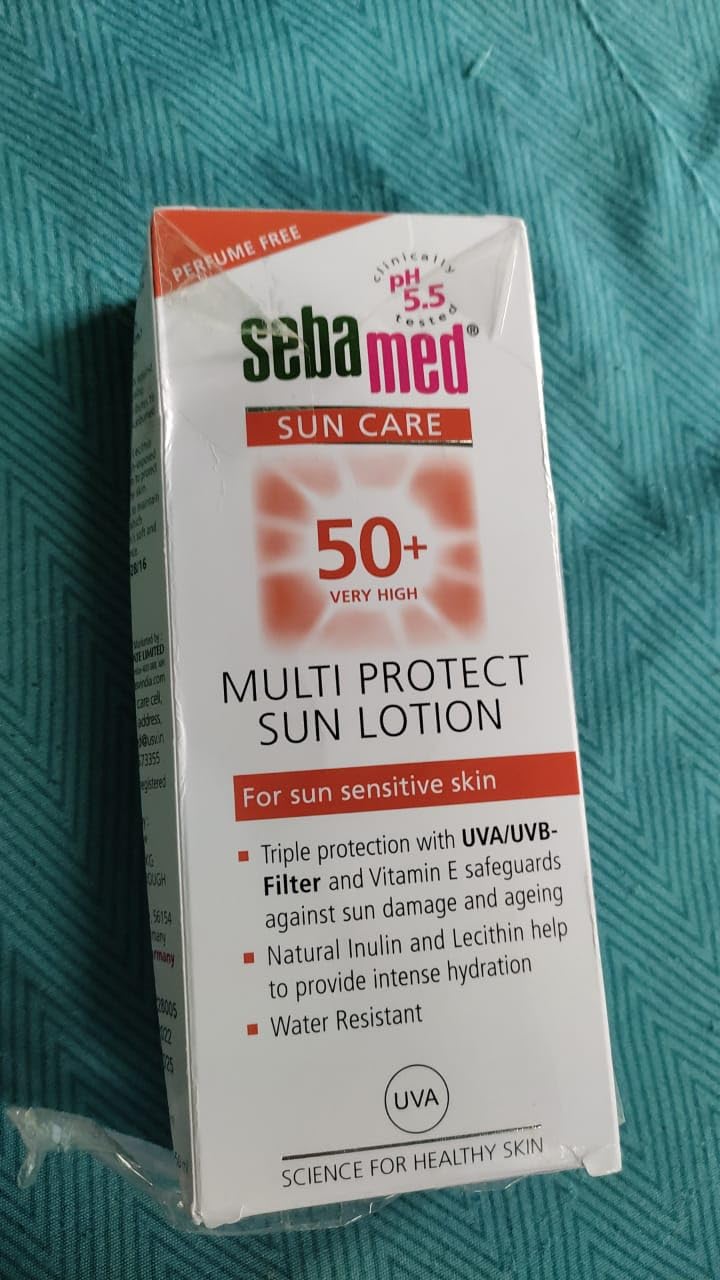 Sebamed Multi Protect Sun lotion SPF 50, 150 ml I UVA/UVB Protection ...