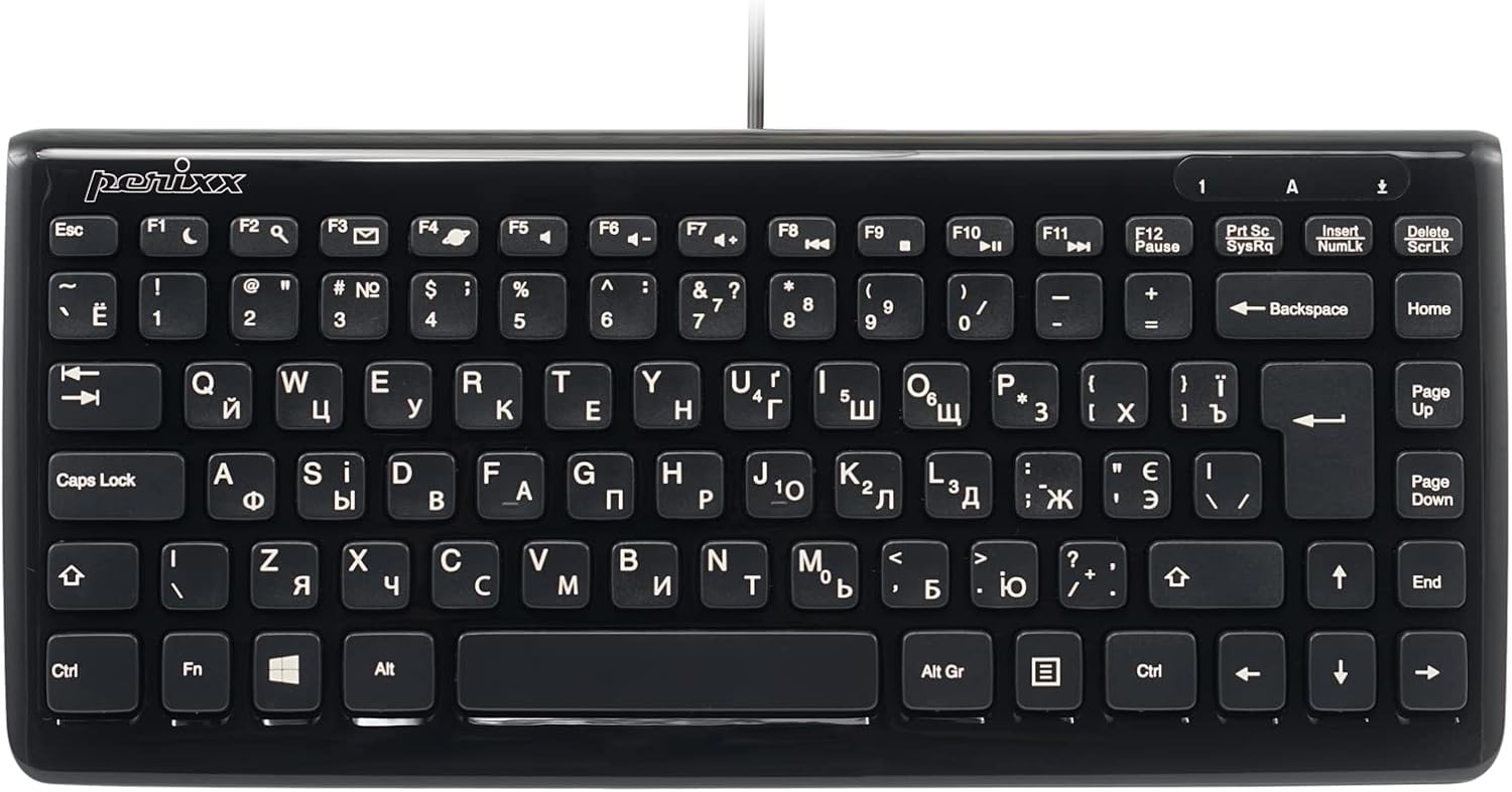 Perixx PERIBOARD-407B, Wired USB Mini Keyboard with 11 Hot Keys ...