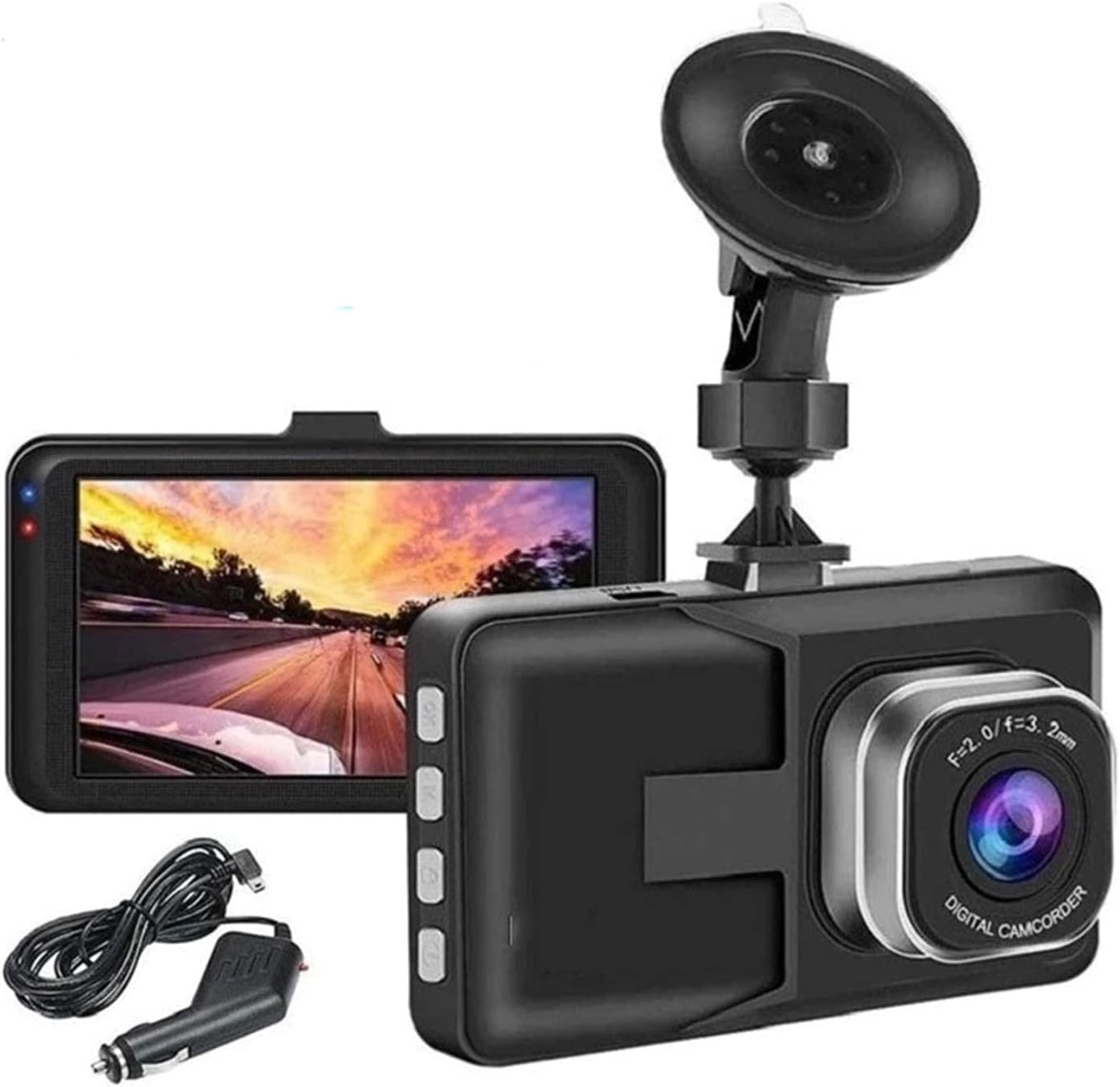 Amazon.com: Dash Cam for Car 3 Inch Dash Cam Car DVR Video Recorder HD ...