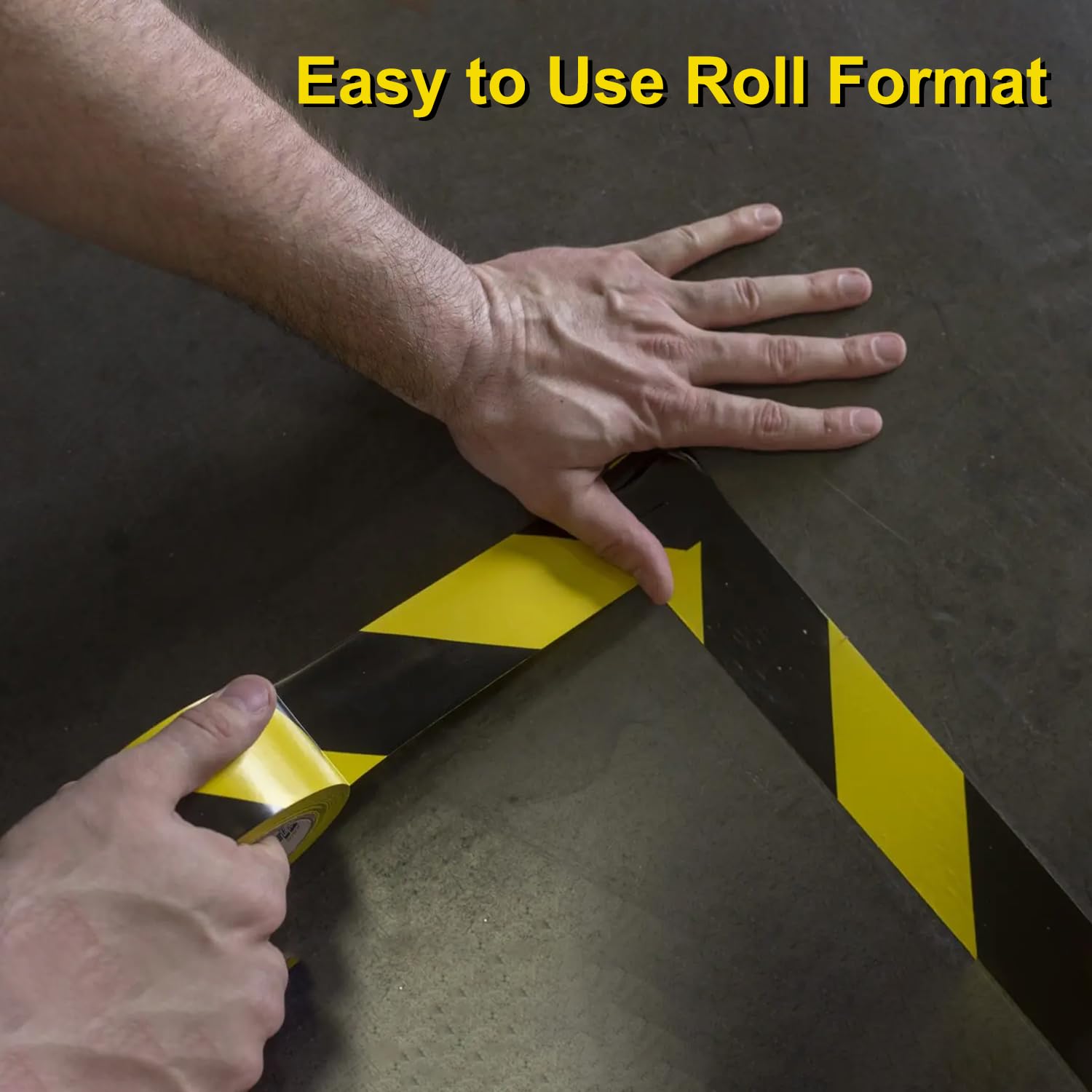 Snapklik.com : Black Yellow Hazard Tape, 2 Inch X 108 Ft Safety Warning ...