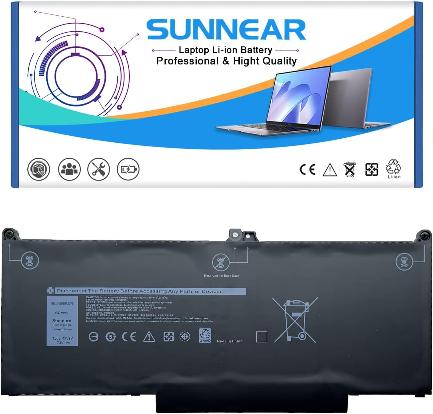 Amazon.com: MXV9V Battery for Dell Latitude 5300 5310 7300 7400 E5300 ...