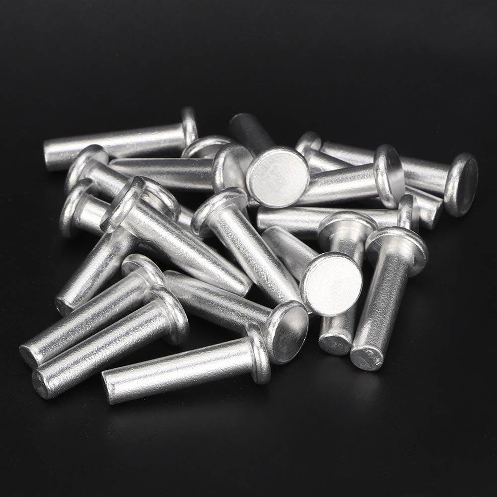 Machinery Fasteners Rivets 150-Pcs M3x5mm Brazier Head Solid Aluminum ...