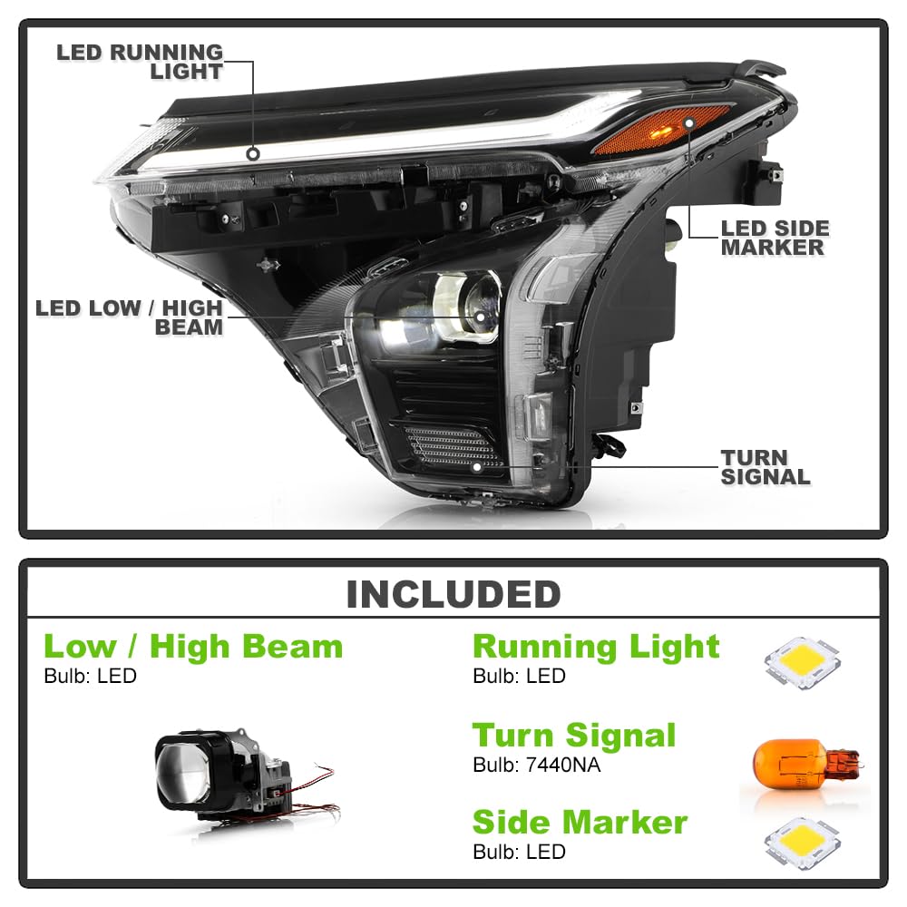 Snapklik.com : For 2024-2025 Chevy Trax Factory w/LED DRL Projector ...