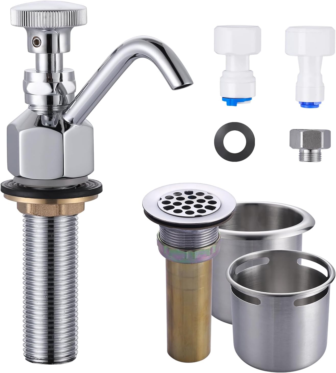 iVIGA Dipper Well Faucet & Bowl Set: Coffee Shop Bar Counter Sink ...