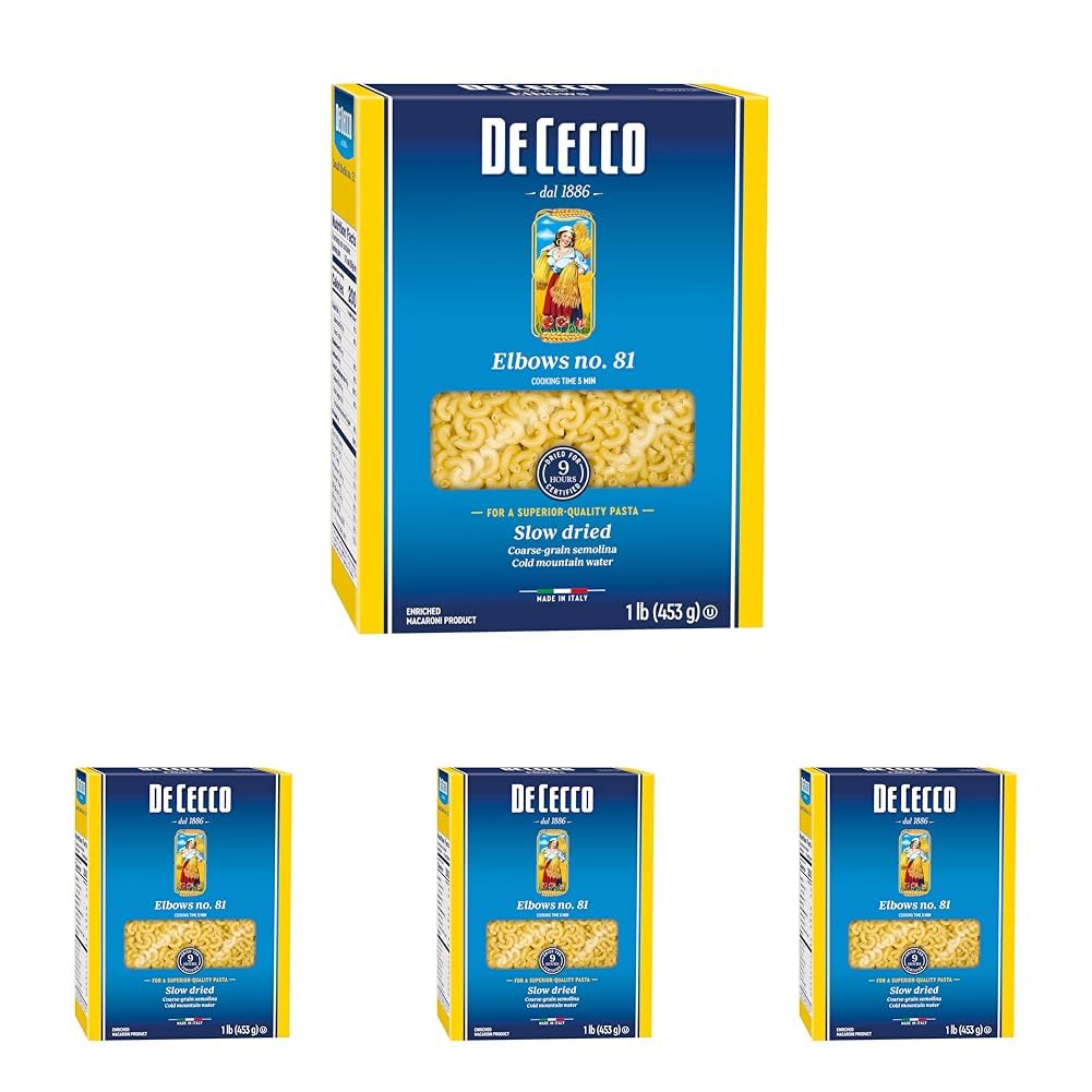 Amazon.com : De Cecco Semolina Pasta, Elbows No.81, 1 Pound (Pack of 4 ...