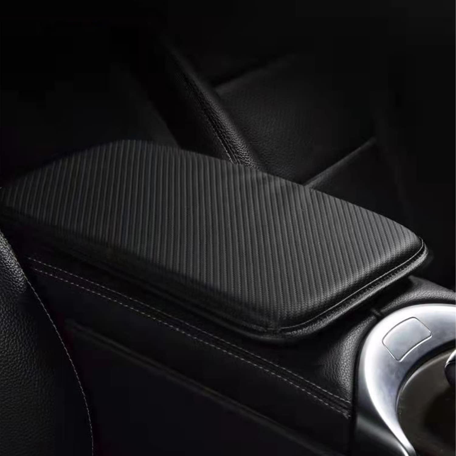 Buy Yonput 1 PC Car Center Console Pad, Carbon Fiber PU Leather Car ...