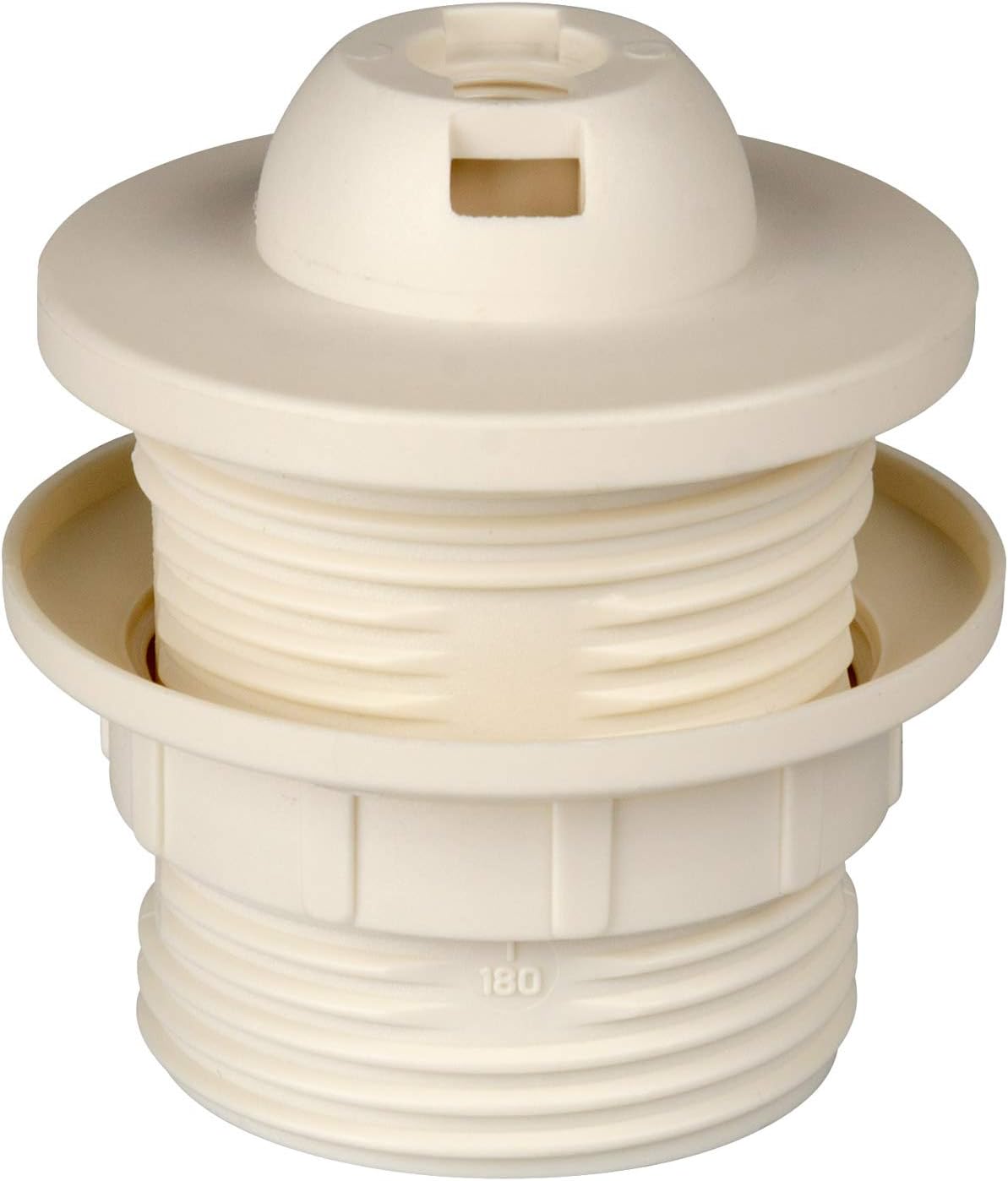 E27 Plastic (PBT), Thread Mount with Fixed lampshade Collar and ...