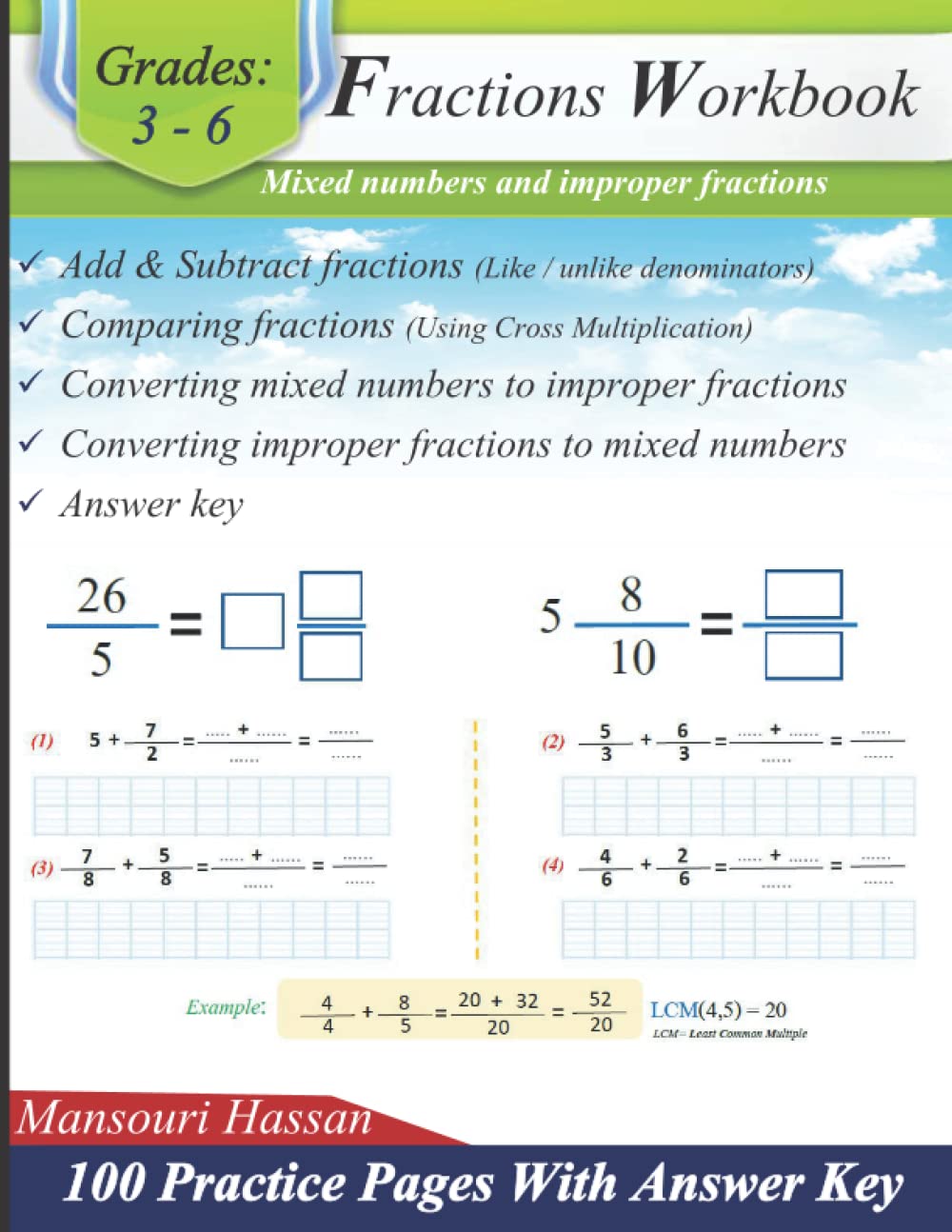Buy Fractions Workbook : Add and Subtract fractions (like and unlike ...