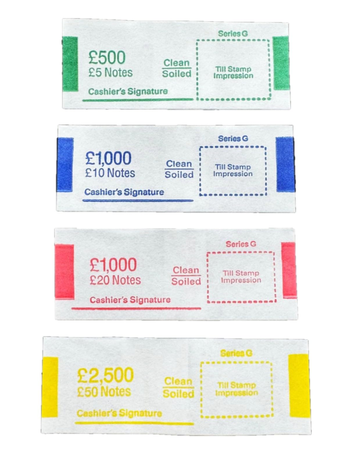 60 x money bands UK GBP notes £5 £10 £20 £50 : Amazon.co.uk: Stationery ...