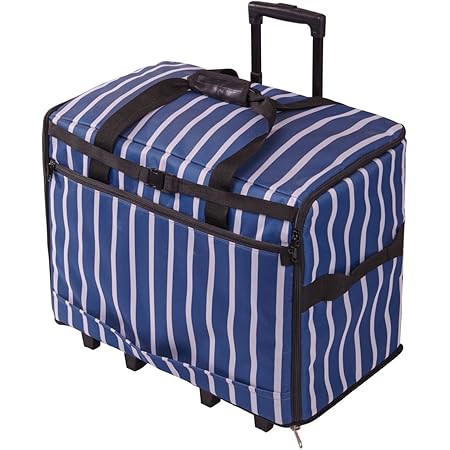 Extra Large Sewing Machine Trolley Bag on Wheels in a Durable Navy Blue ...