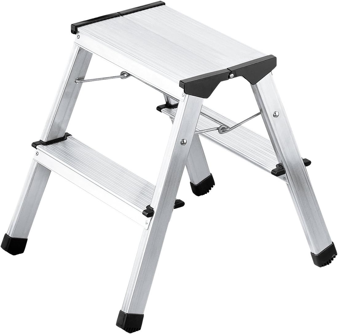 Hailo 4321-001 - Escabel plegable de aluminio (2 escalones), color ...