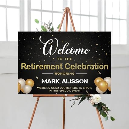 Amazon.com : Personalized Retirement Yard Sign, Personalized Lawn ...
