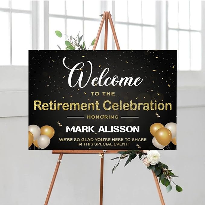 Amazon.com : Personalized Retirement Welcome Sign, Retirement ...