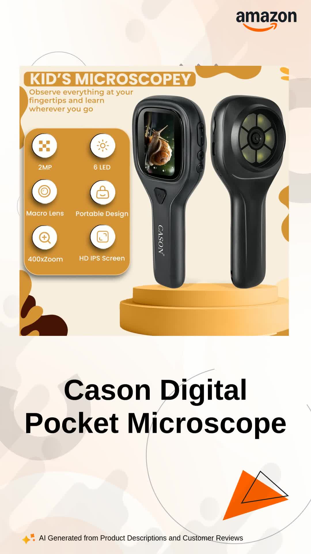 Watch Cason Digital Pocket Microscope on Amazon Live