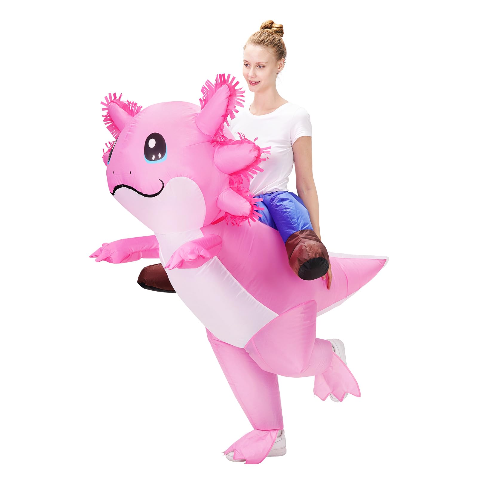 Poptrend Inflatable Axolotl Costume for Adult Men Women Halloween ...