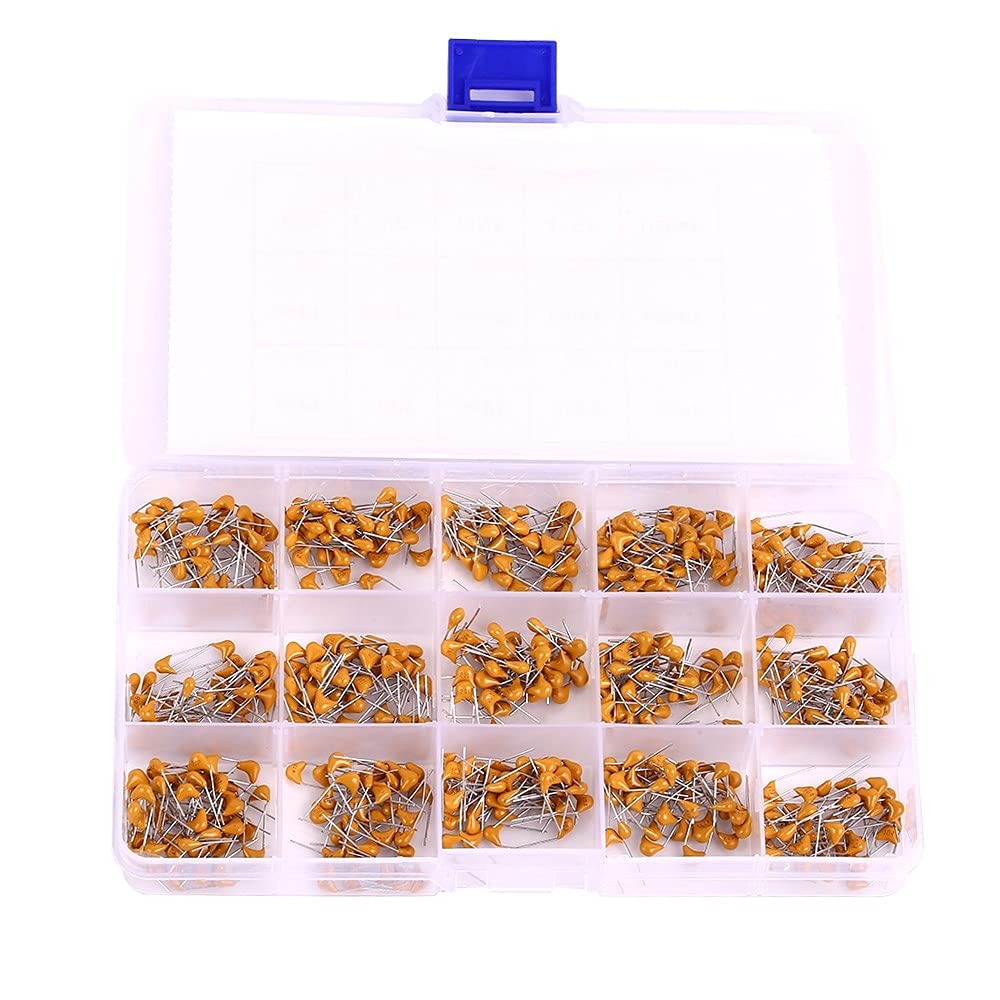 Buy 600PCS Monolithic Capacitor, 15 Type Values Ceramic Capacitor ...