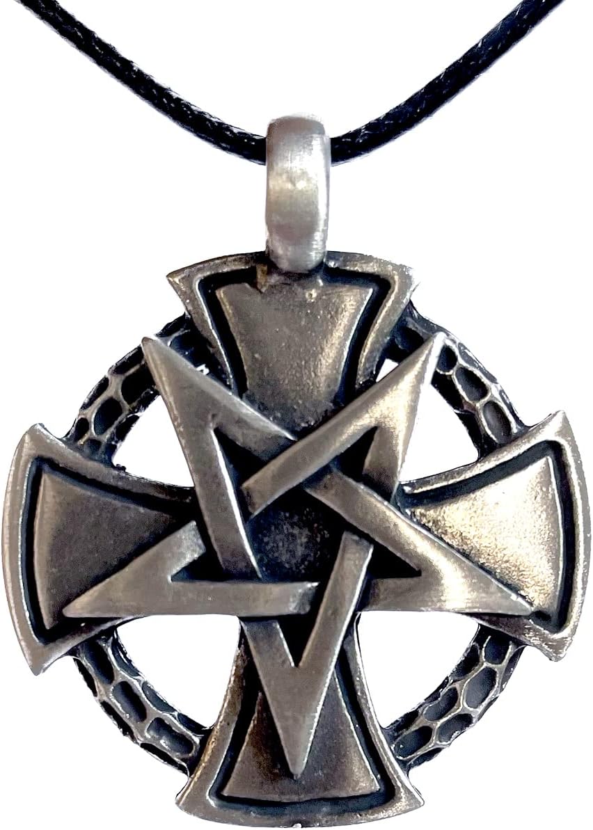 Wicca Jewelry Inverted Star Pentacle Pentagram Cross Knight templar ...