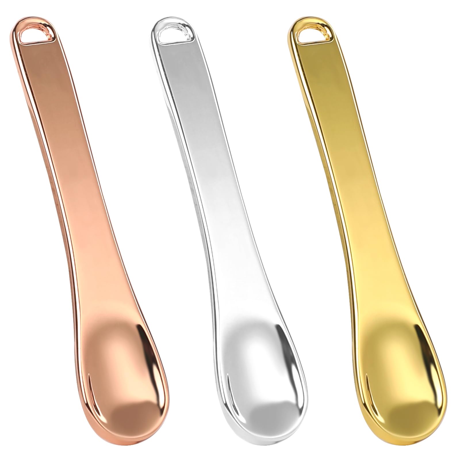 3 Pcs Mini Makeup Spoon Eye Cream Facial Cream Scoop Tool Metal Makeup ...