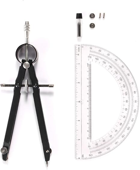 Amazon.com: Professional Precision Compass Set, Metal Spring Bow ...