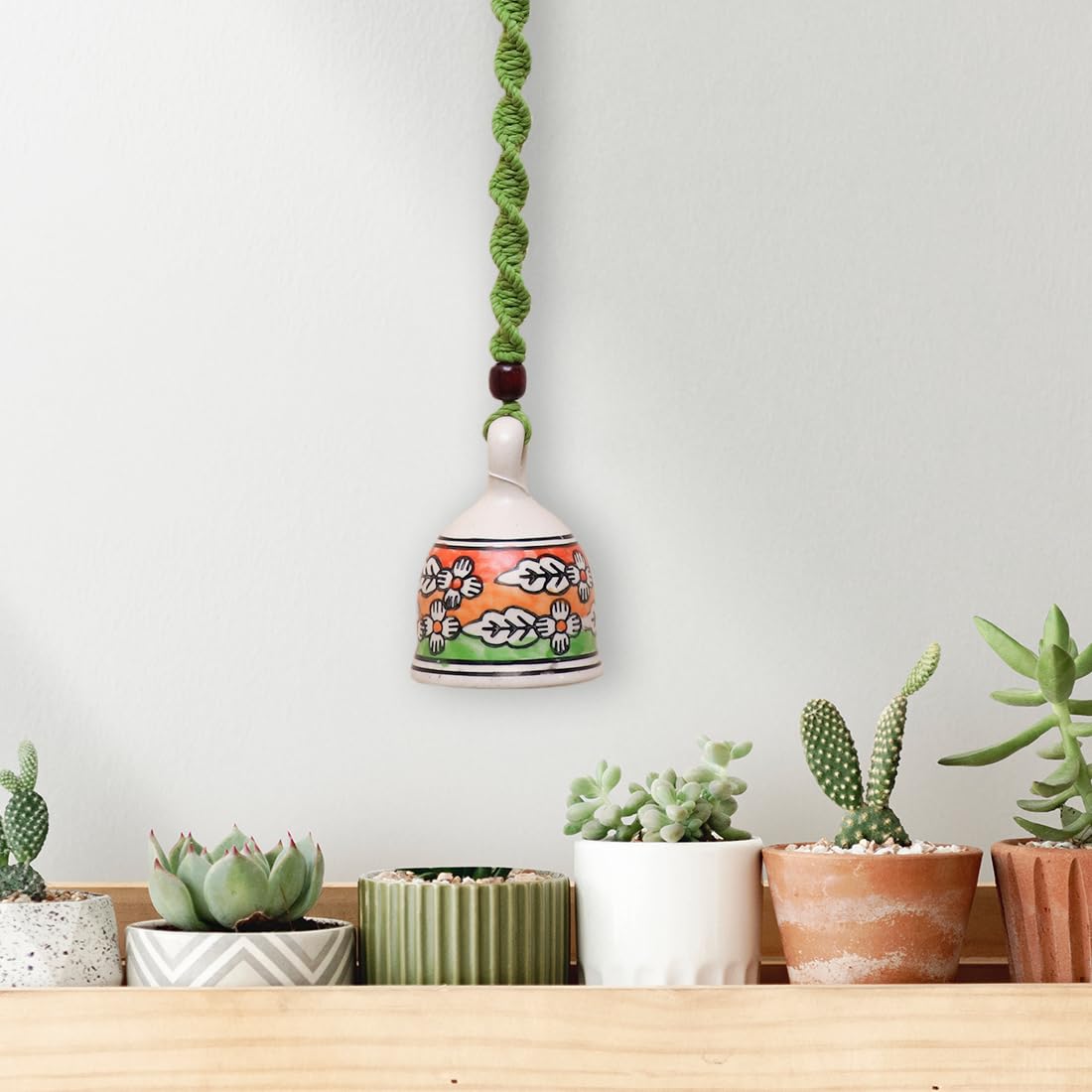 Buy Gathari Macrame Ceramic bells Bohemian Home Wall Décor Handmade ...