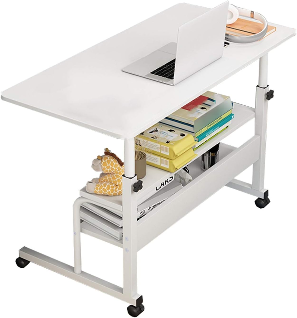 Amazon.com: Mobile Computer Side Table Height Adjustable Home Laptop ...