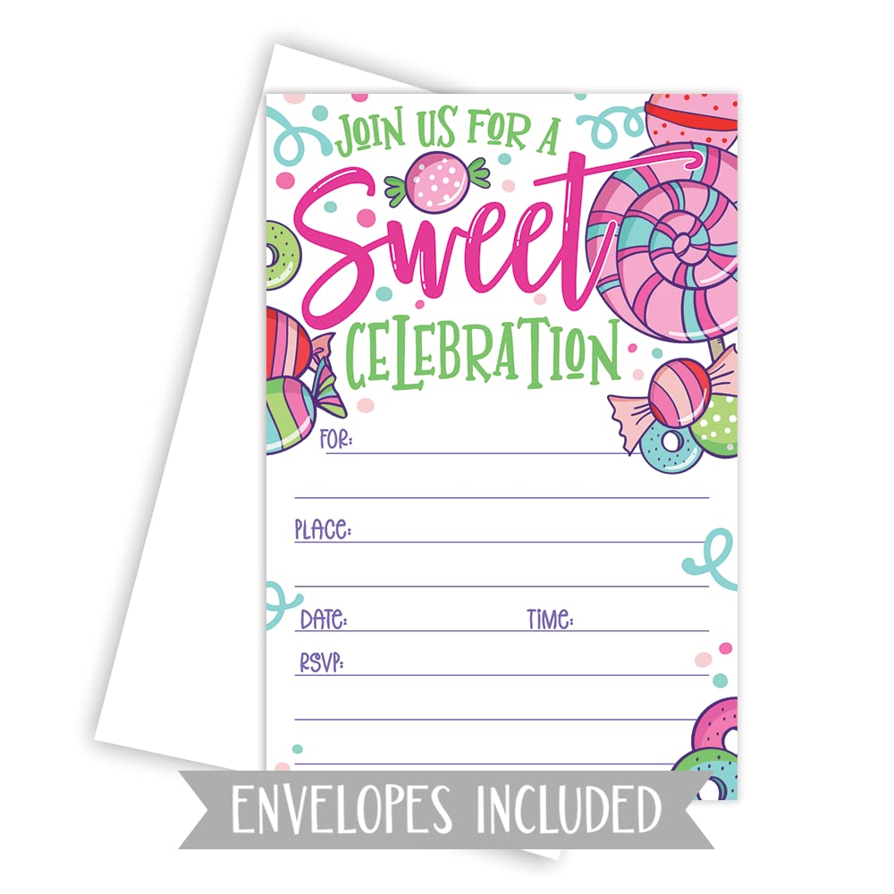Sweet 16 Candy Themed Invitations