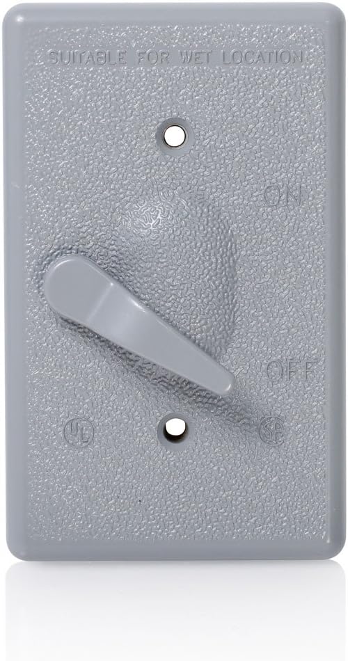 Leviton WM2B-GY Weatherproof Blank Cover, 2-Gang, Image - Amazon.com